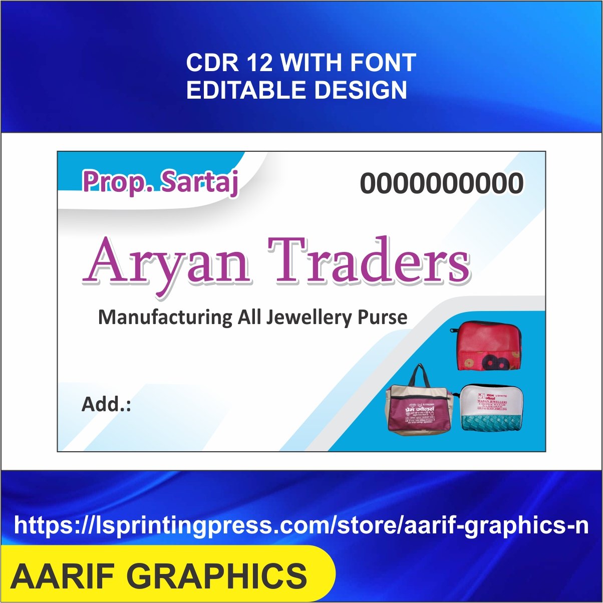 Purse pars clinic visiting card business card flex banner - cdrbundle.com